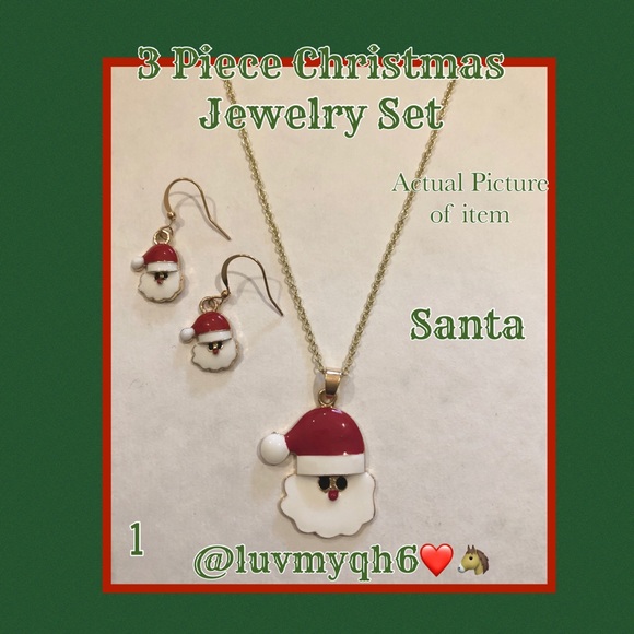 Jewelry | Jewelry 3 Piece Set Santa Claus | Poshmark